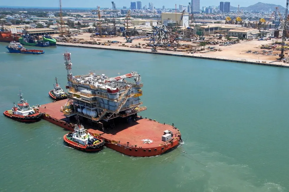 PTSC-Semco Maritime load out first offshore facility for huge Asian ...