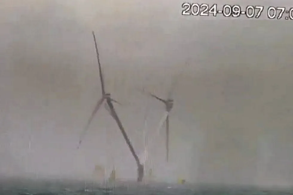 Watch as super typhoon batters world's largest two-headed floating wind turbine | Recharge