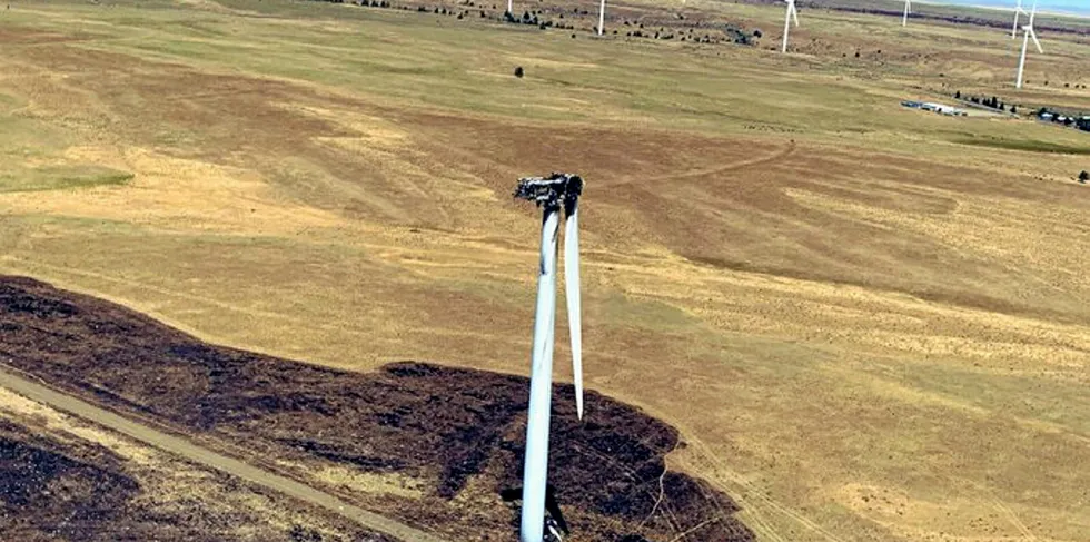 Wind turbine blaze 'started three-day wildfire' in US | Recharge