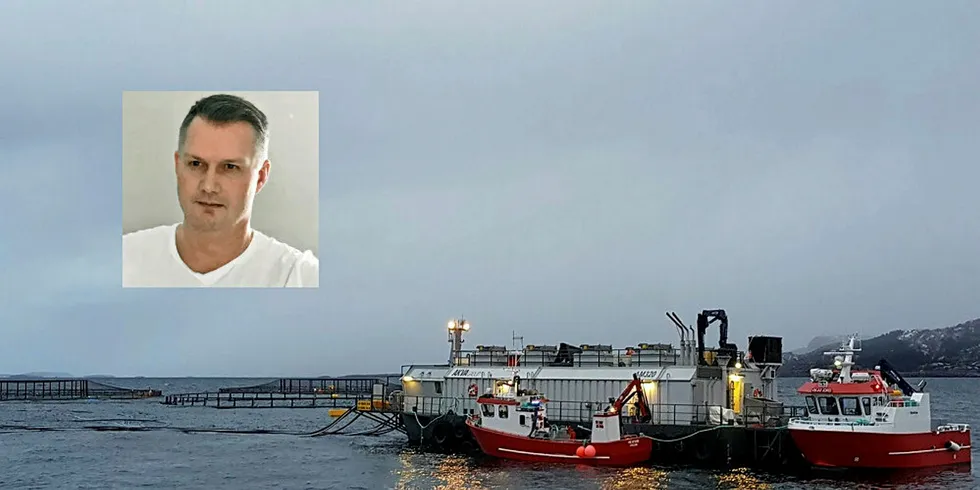 Lakseoppdretter og kjøpmann