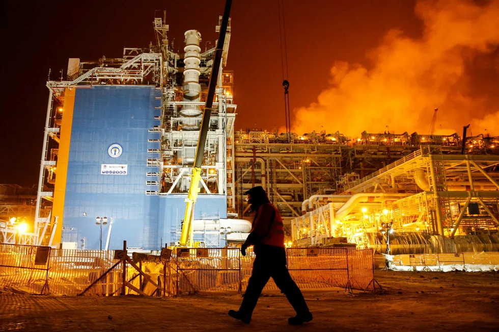 Satellite reveals unknown LNG carrier moored to sanctioned train of ...