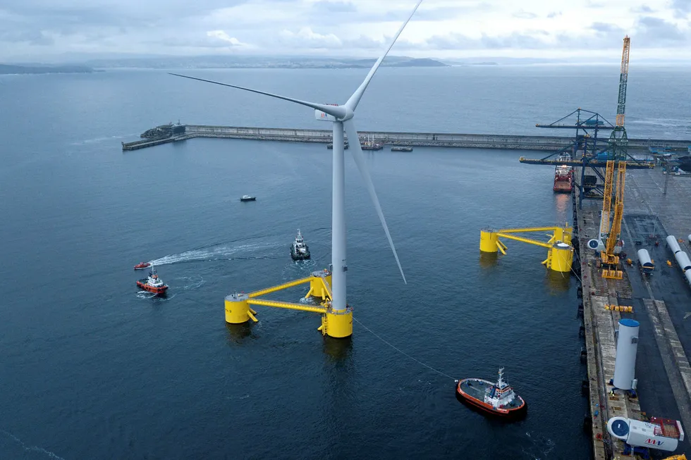 Lights on at the WindFloat Atlantic floating wind farm off Portugal ...