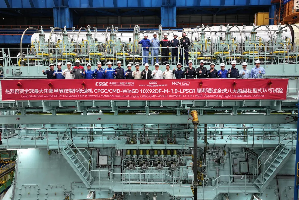 WinGD delivers world’s most powerful methanol dual-fuel engine to Cosco