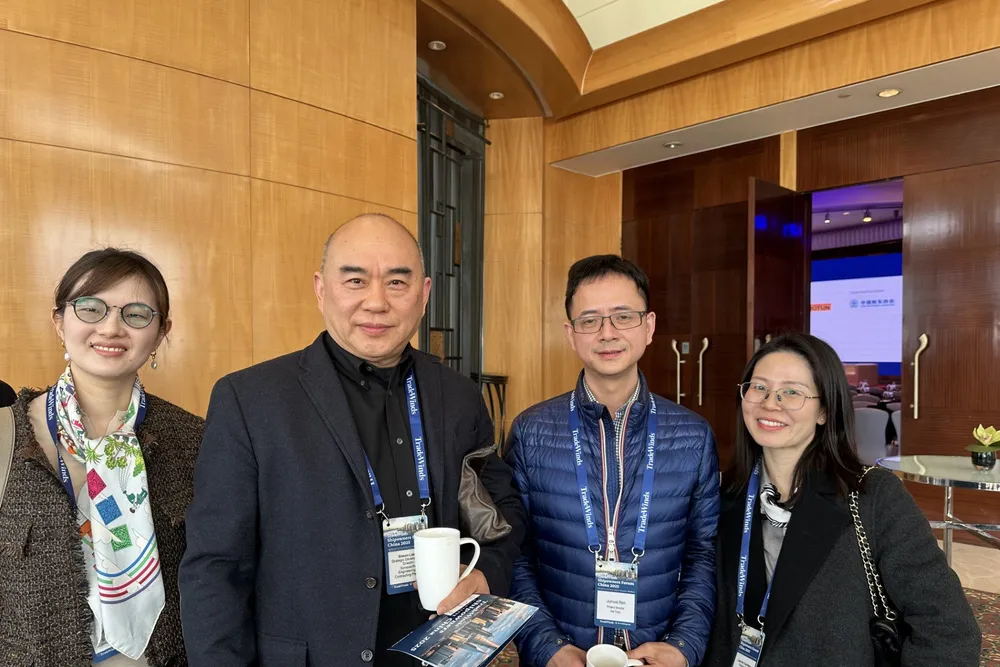 High-profile Asian shipping executives Simon Liang and Nobu Su make a ...