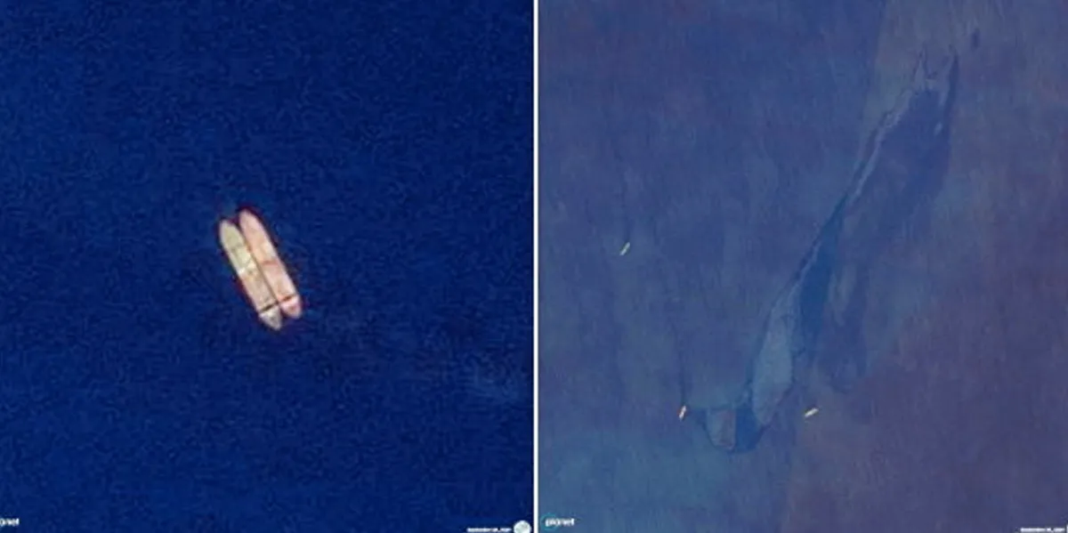 Dark fleet tankers ‘spill 5,400 barrels’ during Middle East oil transfer