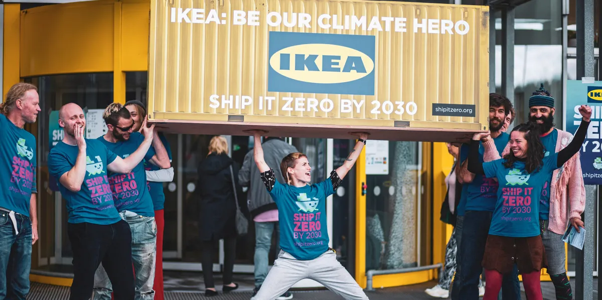 Ikea targeted on ship emissions by climate activists