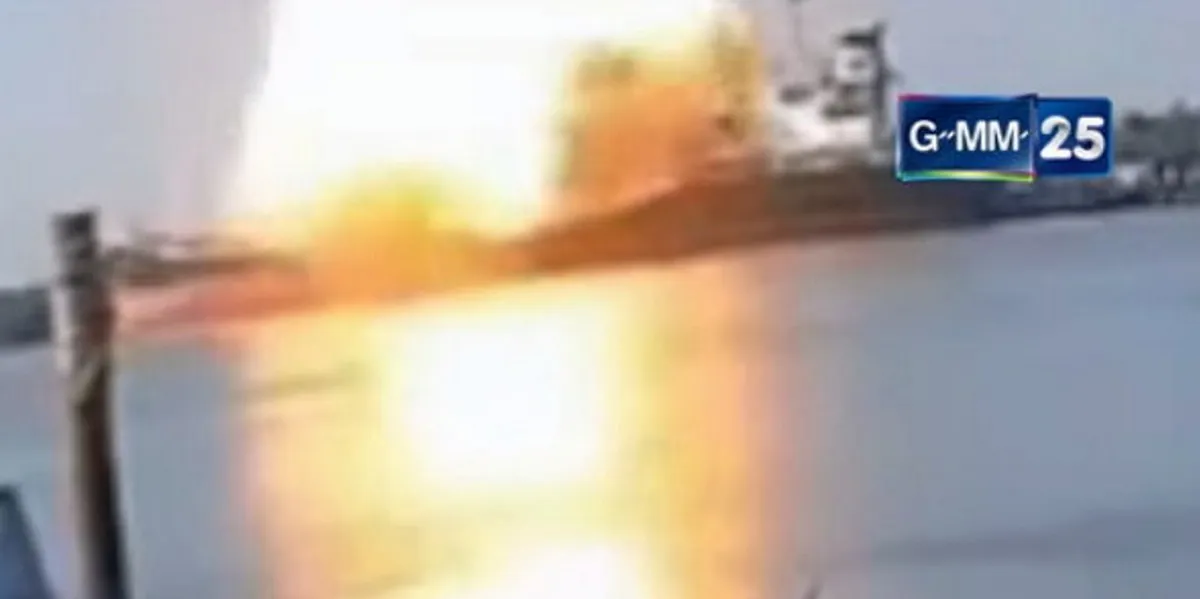 Seven seafarers missing as huge explosions rip through product tanker ...