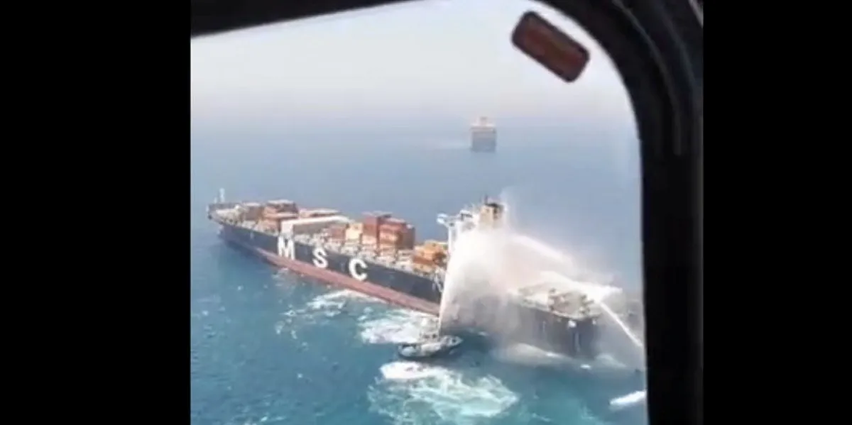 Report claims seafarer has died in fire on MSC container ship