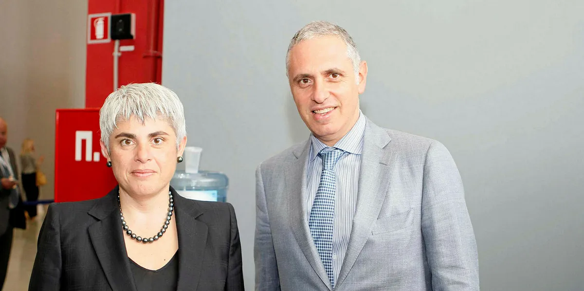 Angeliki Frangou and her brother John square up at trial in London