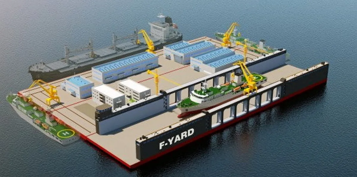 Floating ship repair yard design proposed to ease berth space issues