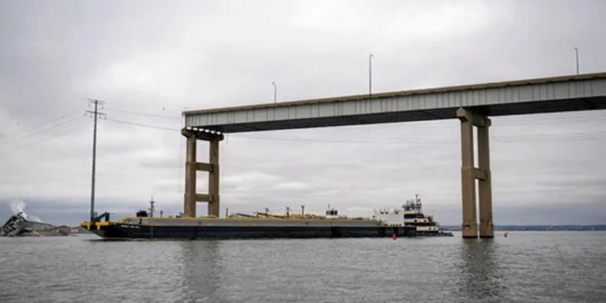 First vessel passes collapsed Baltimore bridge as second temporary ...